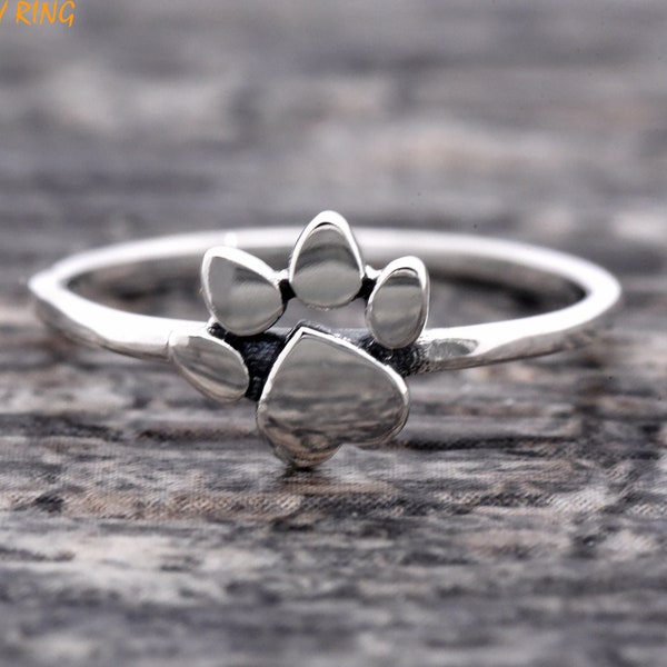 Silver Dog Paw - Etsy