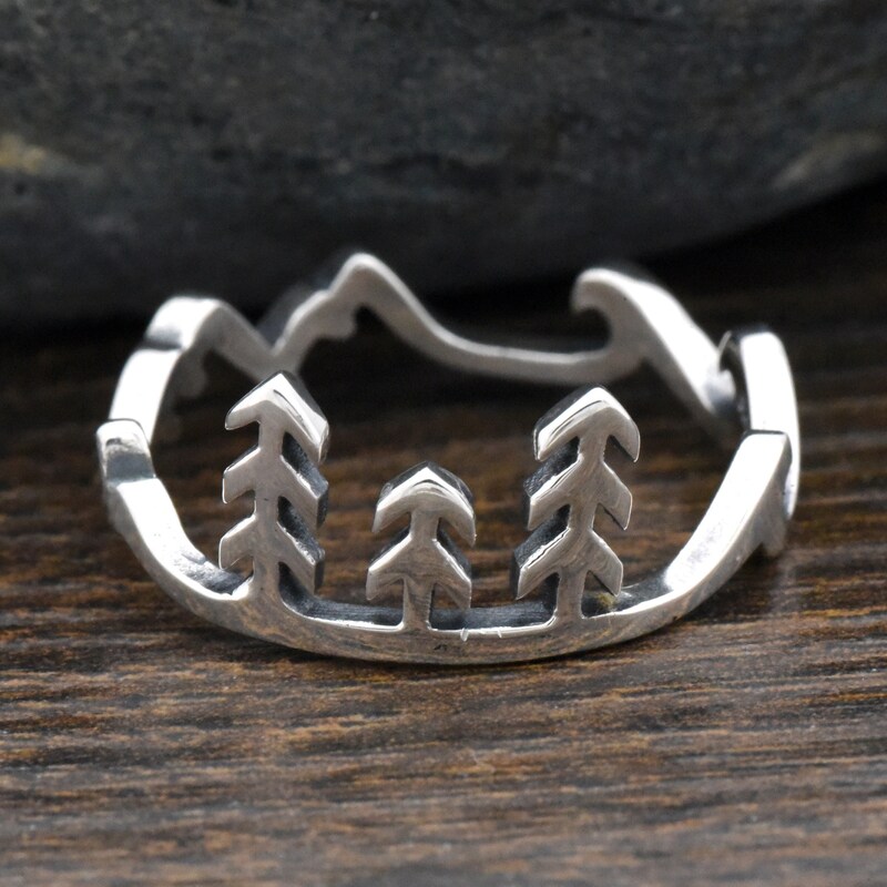 Ocean and Mountain Ring - Etsy