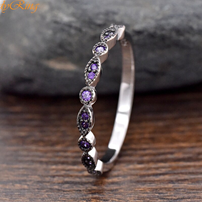 Black Purple Ring - Etsy