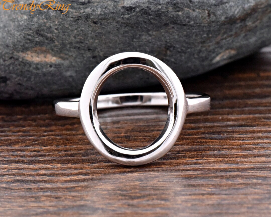 Minimalist Open Cicle Karma Silver Ring 925 Sterling Silver - Etsy