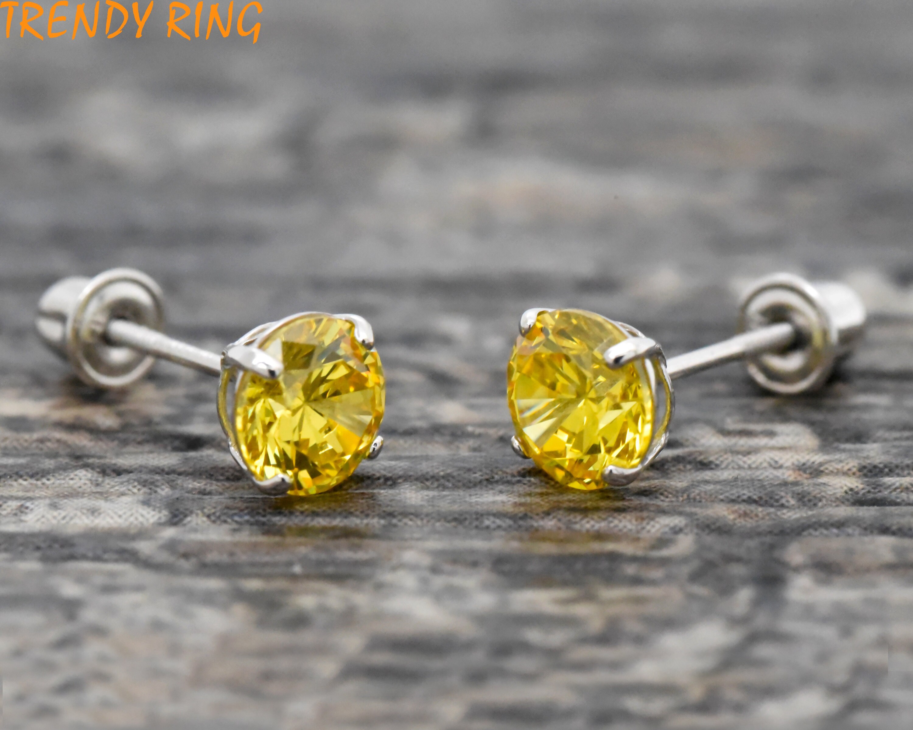 Topacio amarillo simulado mes de noviembre Tachuelas de piedra - Etsy ...