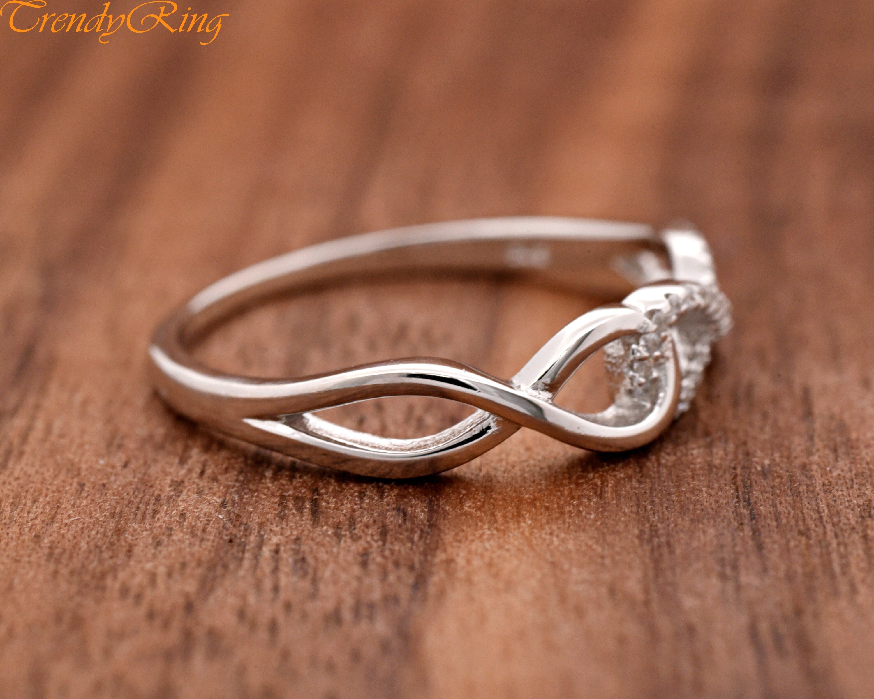 Twisted Infinity Promise Ring / Interlocking Linked Infinity Symbol ...