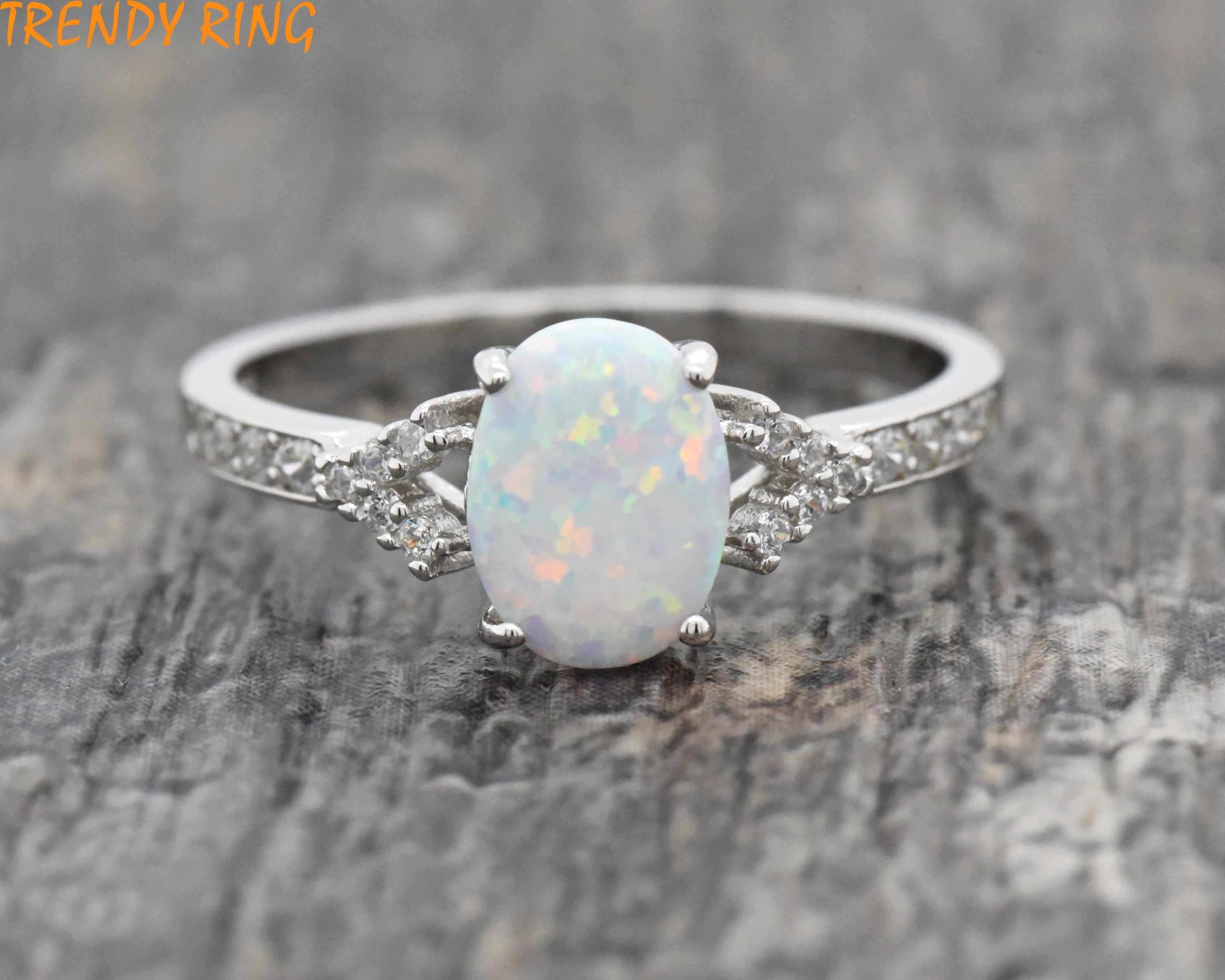 Opal Ring Opal Ring for Women Opal Ring Band Opal Ring | Etsy