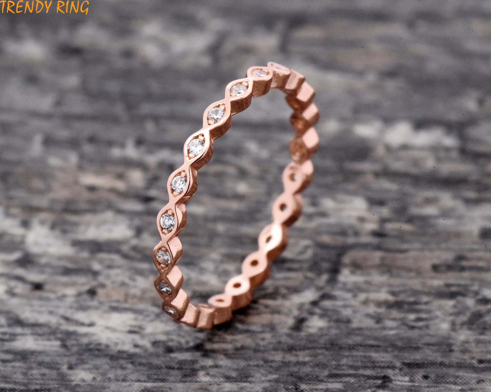 Women Black Eternity Ring CZ Full Eternity Band Skinny 2mm - Etsy