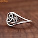 Symbol of Eternal Love Trinity Knot Center in Circle Solid 925 Sterling ...