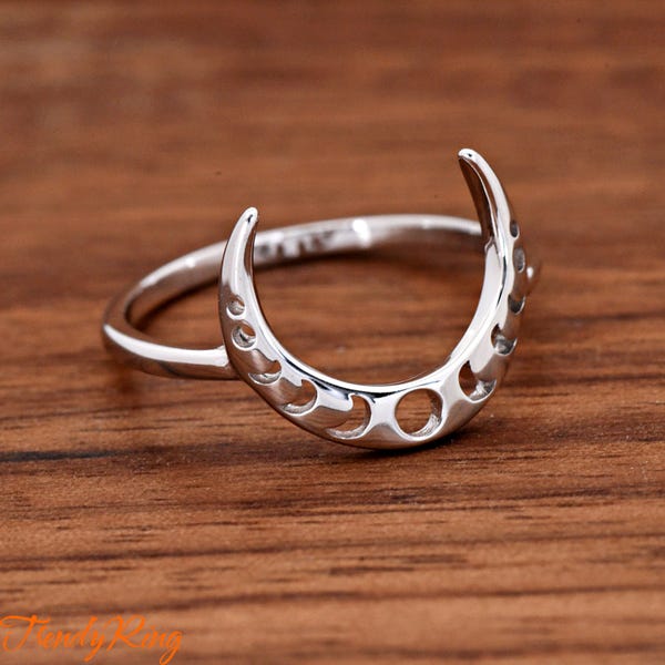 Moon Phase Ring - Etsy