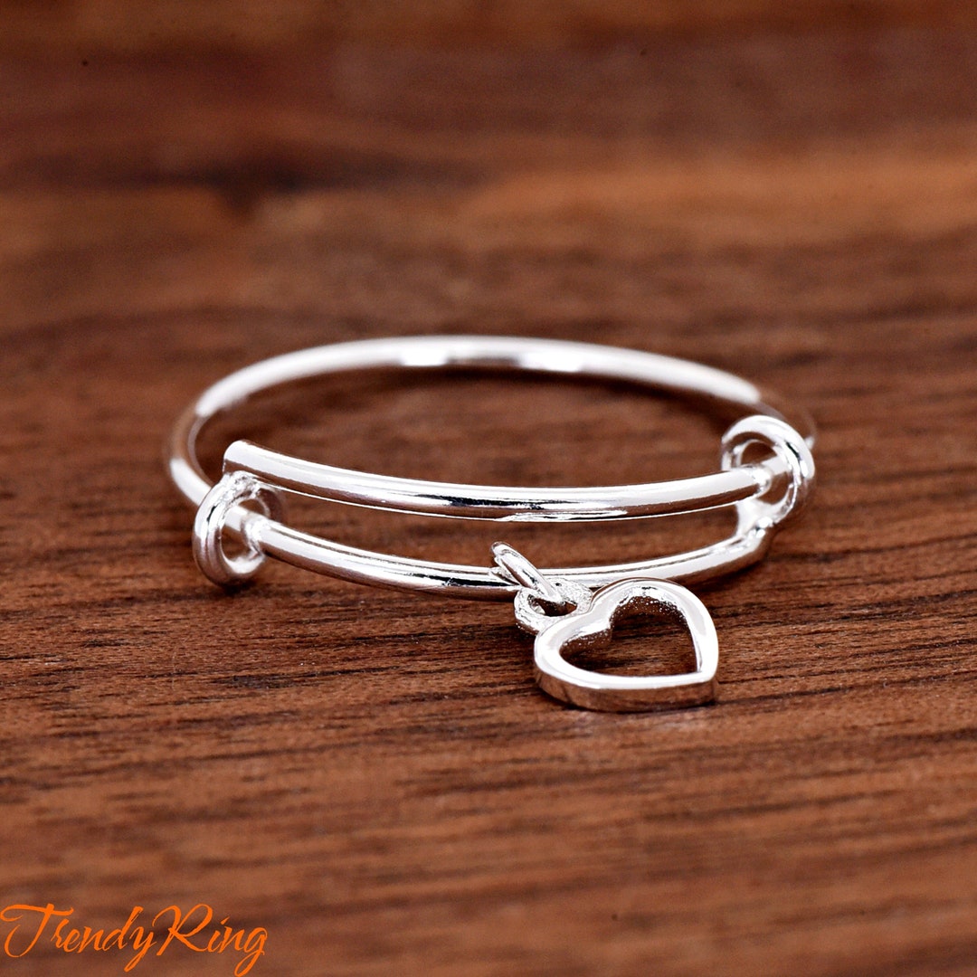 High Polished 925 Sterling Silver Unique Heart Dangle Promise ...