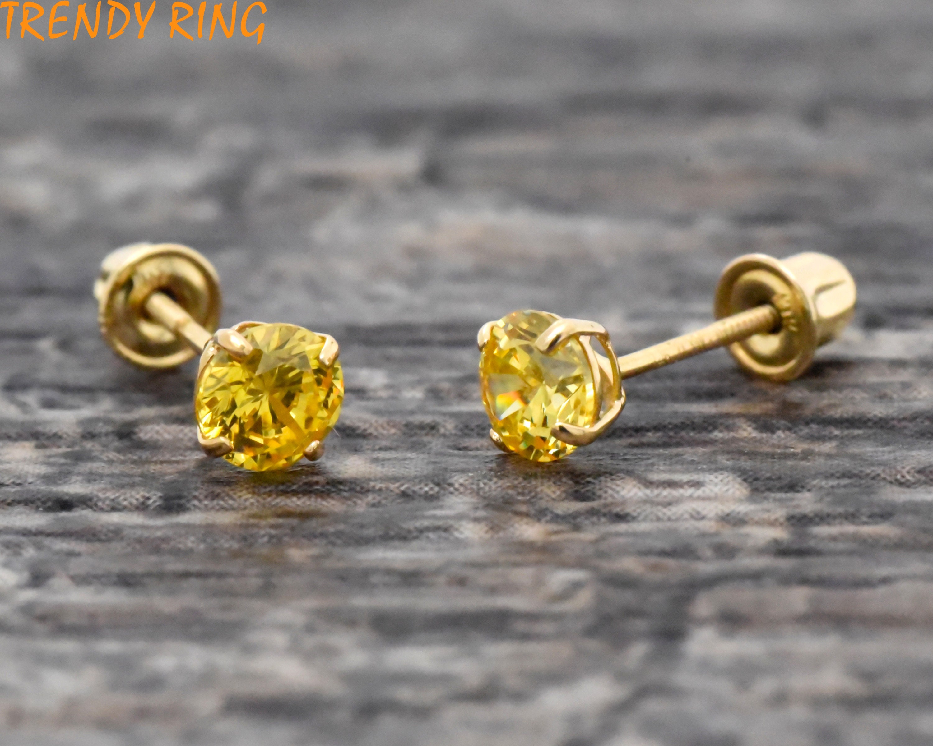 Topacio amarillo simulado mes de noviembre Tachuelas de piedra - Etsy ...