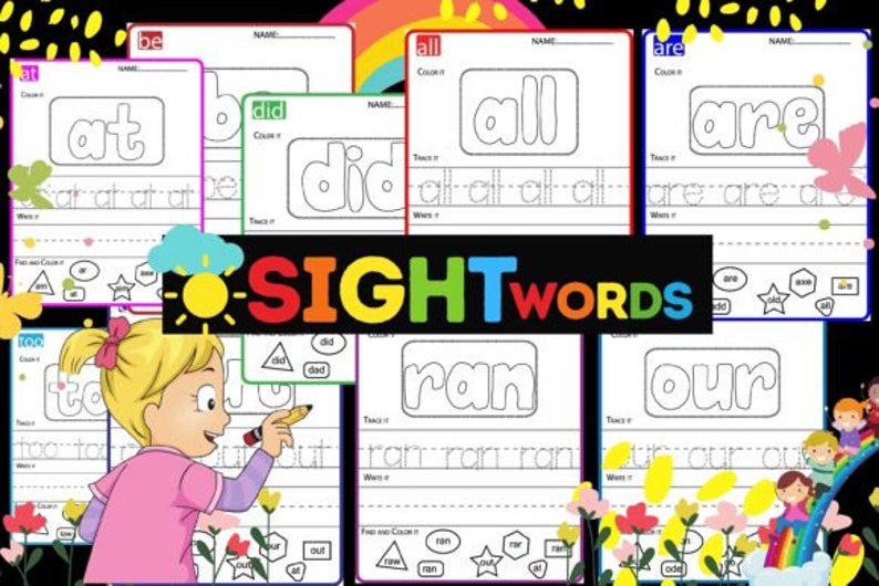 Kindergarten Dolch Sight Words - Etsy
