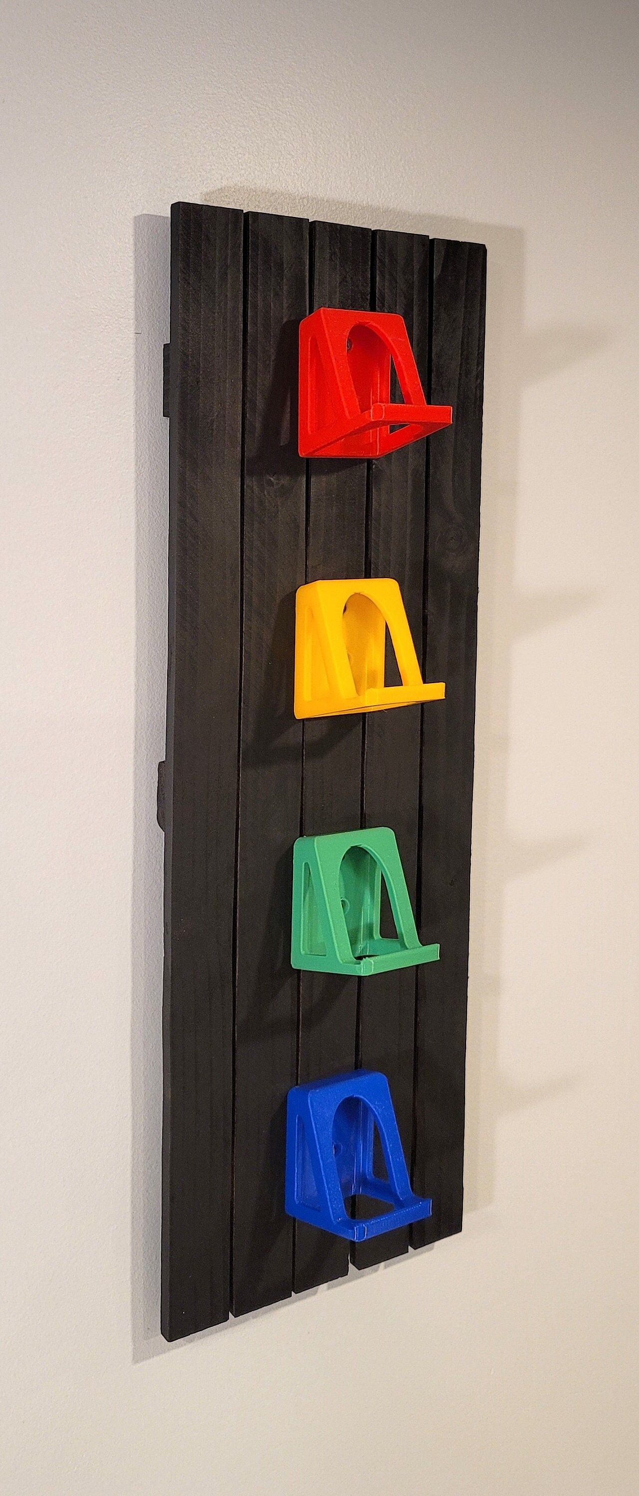 Rustic Black Four Color Video Game Controller Display, Organizer ...