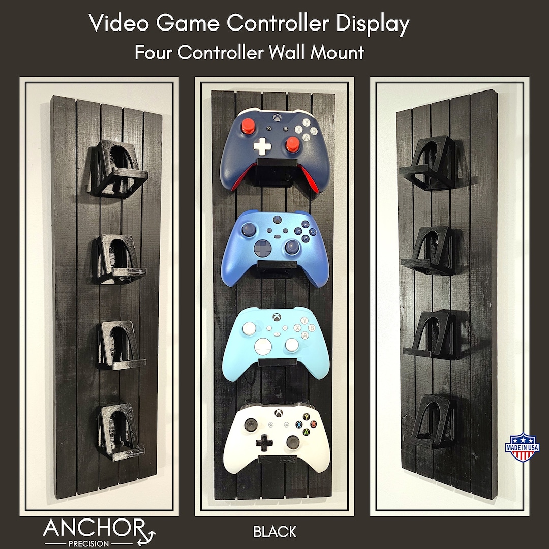 Rustic Black Video Game Controller Display, Holder, Organizer. on ...