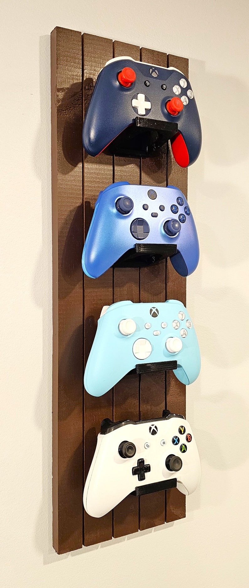 Rustic Brown/black Video Game Controller Display, Holder, Organizer ...