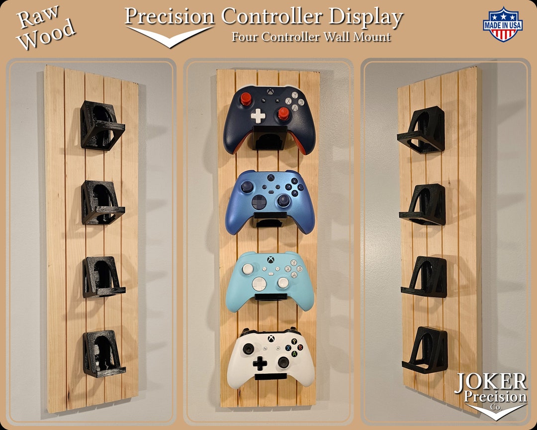 Rustic Raw Wood Video Game Controller Display, Holder, Organizer. on ...