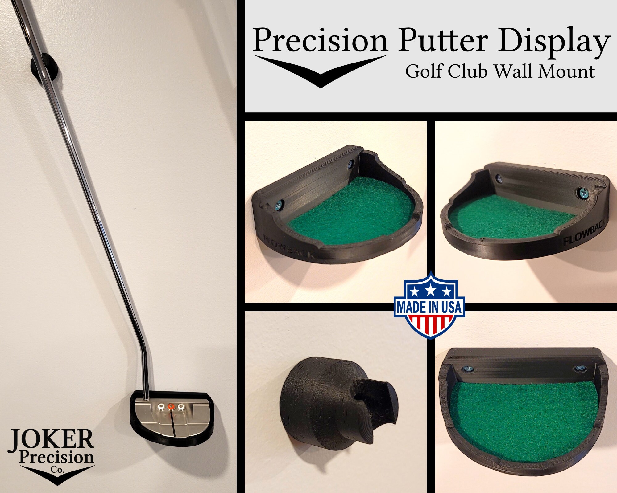 Fits Scotty Cameron FLOWBACK 5 or 5.5 Putters Wall Mount Putter Holder ...