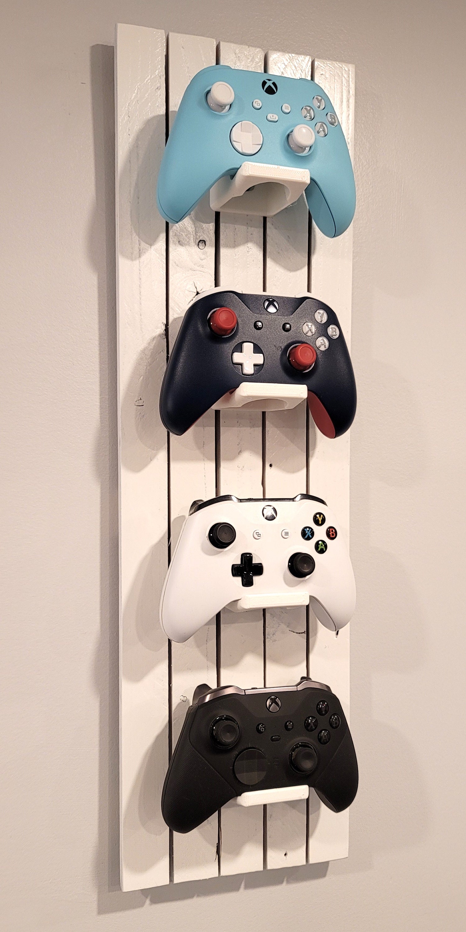 Rustic White Video Game Controller Display Organizer Mounted - Etsy