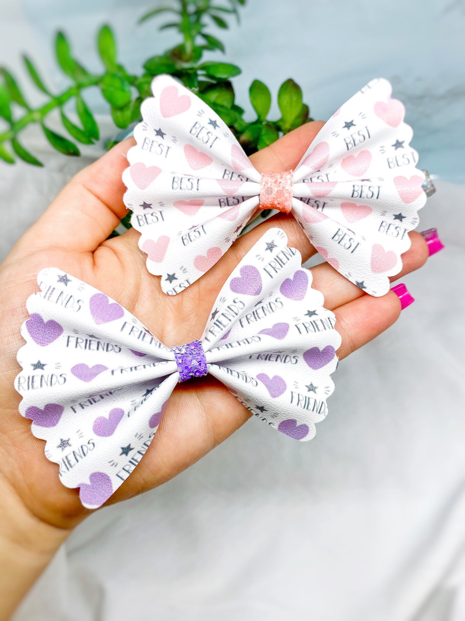 Best Friends Hair Bow Bff Hair Bow Friends Bow Hair | Etsy