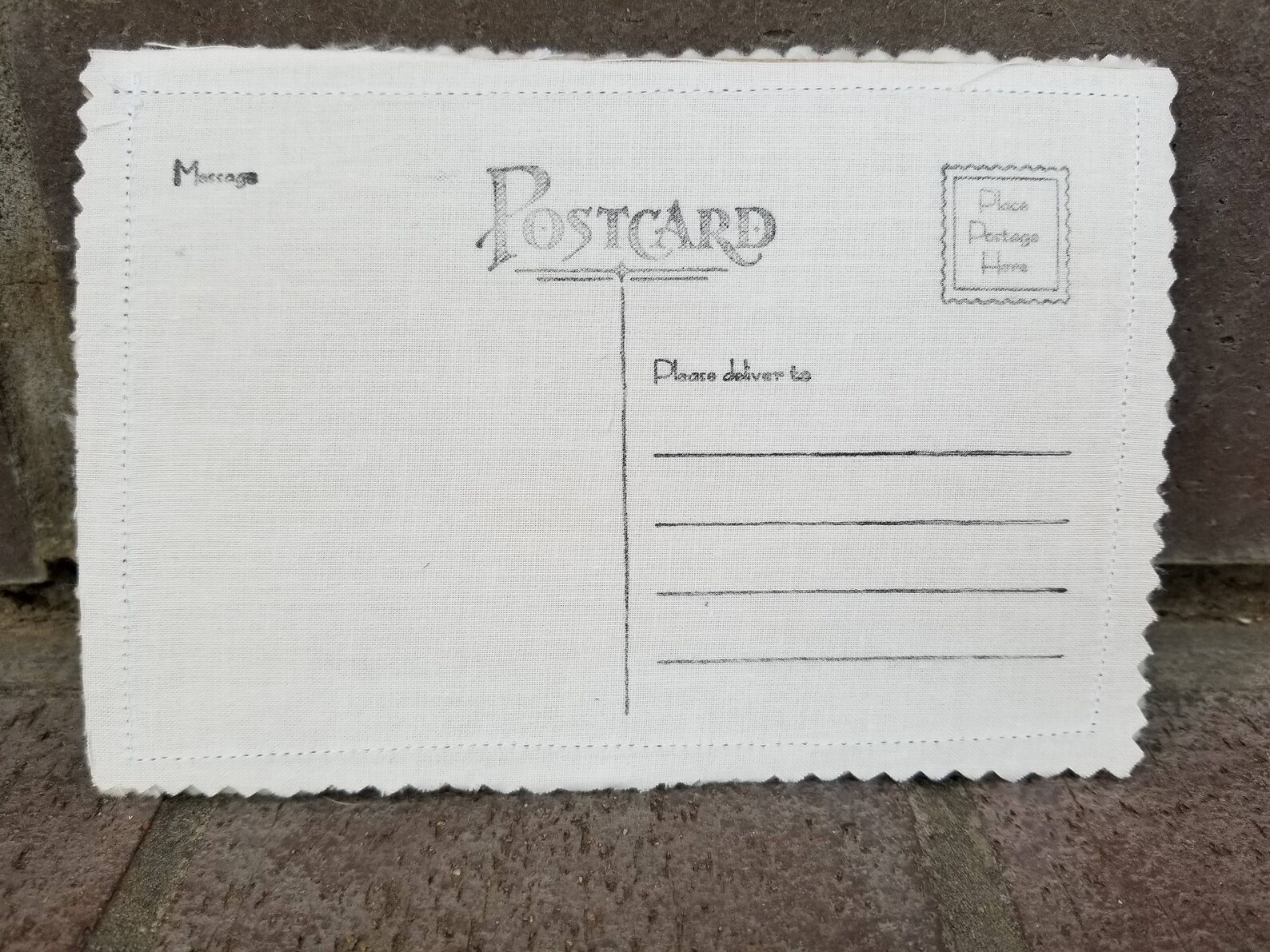 Quilted Fabric Postcards Ready to Mail to That Special Someone With ...