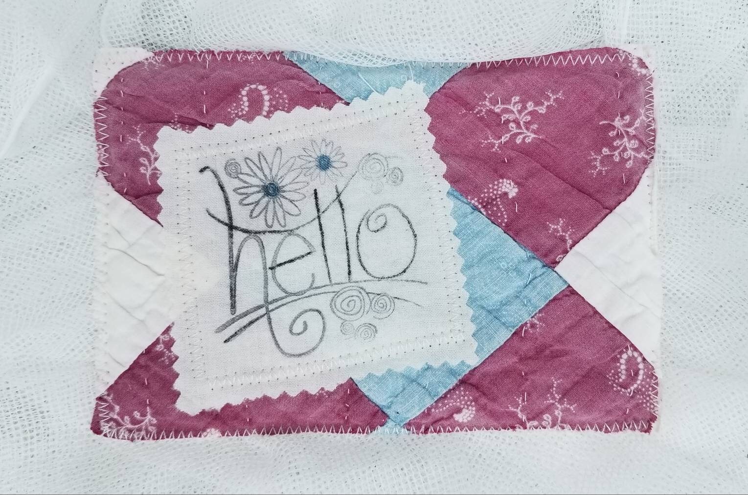 Quilted Fabric Postcards Ready to Mail to That Special Someone With ...