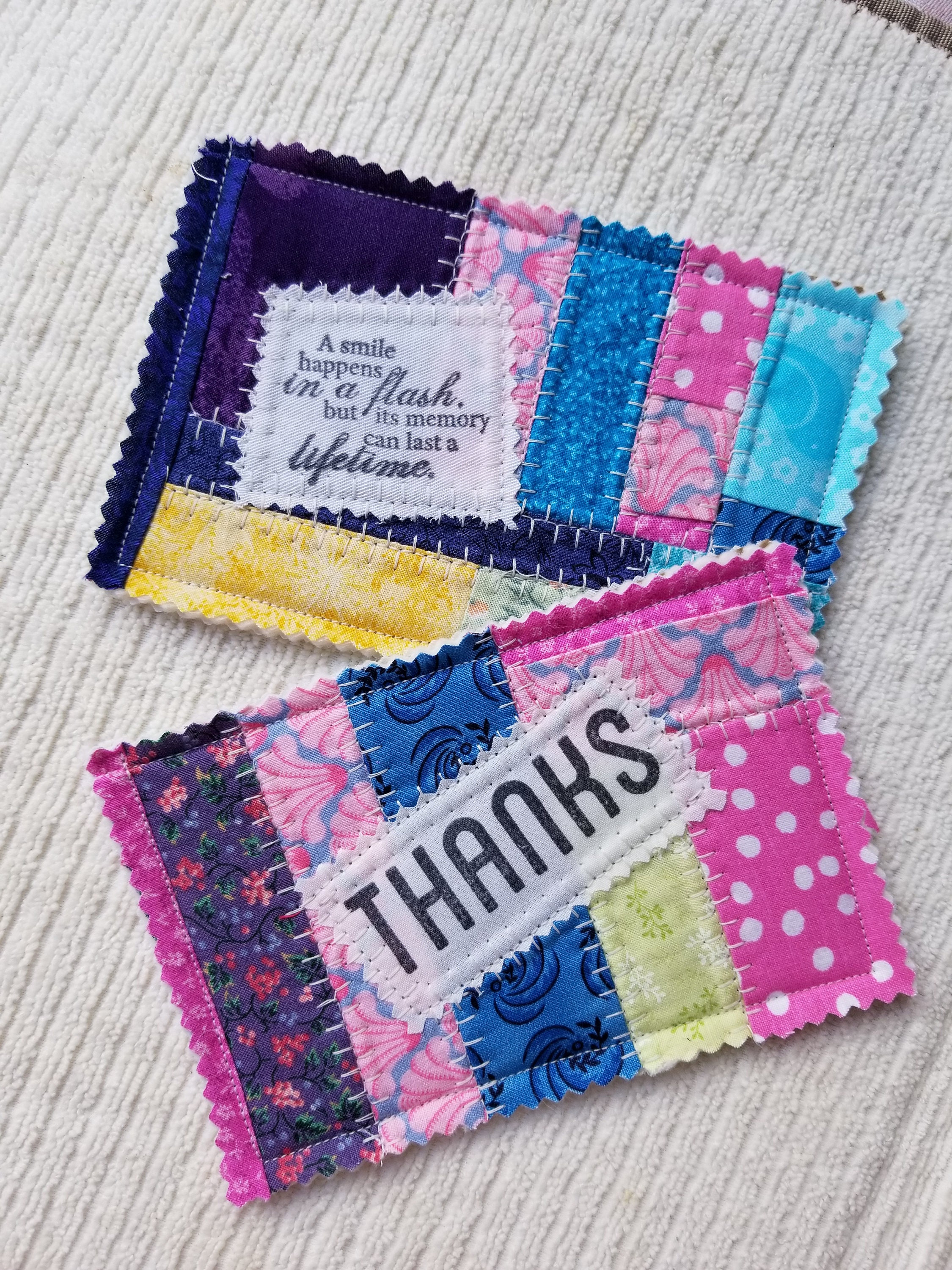 Quilted Fabric Postcards Ready to Mail to That Special Someone With ...