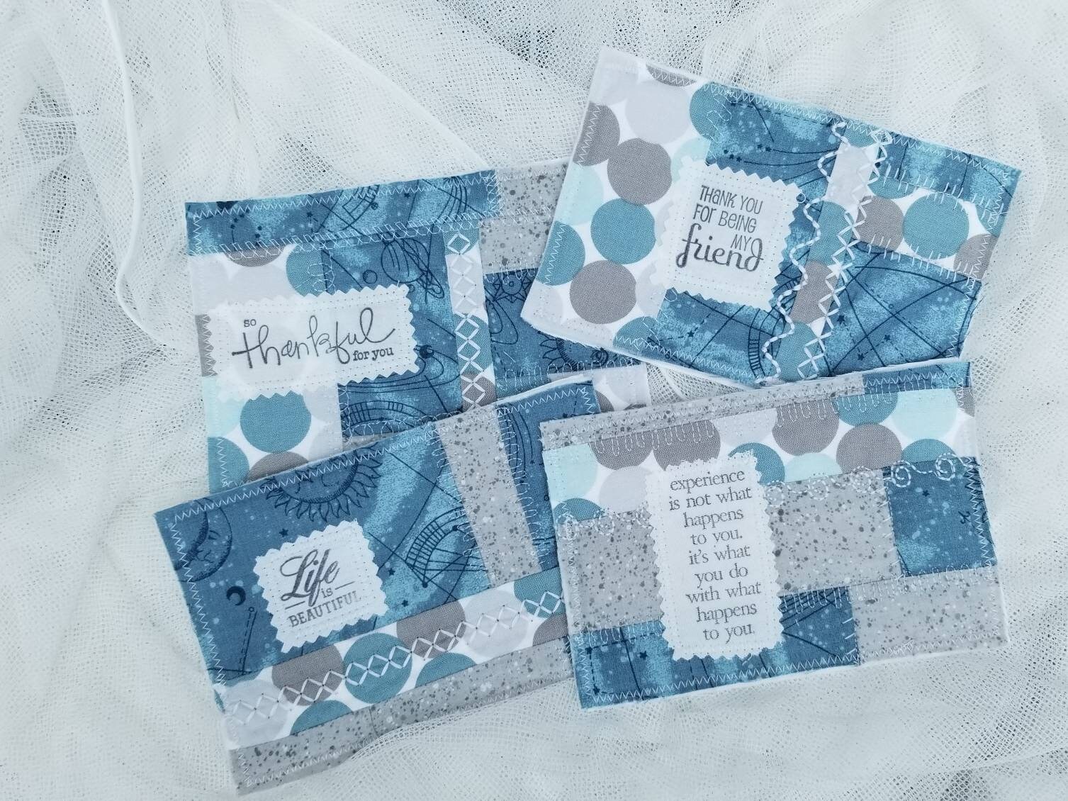 Quilted Fabric Postcards Ready to Mail to That Special Someone With ...