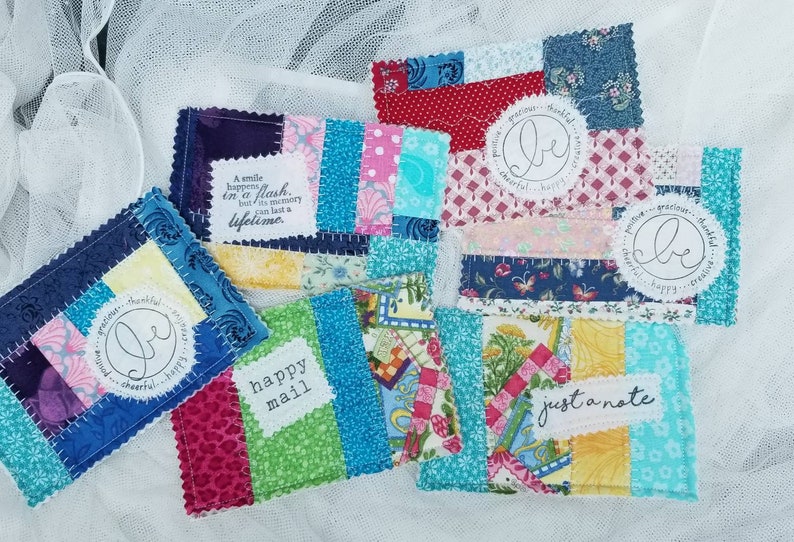 Quilted Fabric Postcards Ready to Mail to That Special Someone With ...