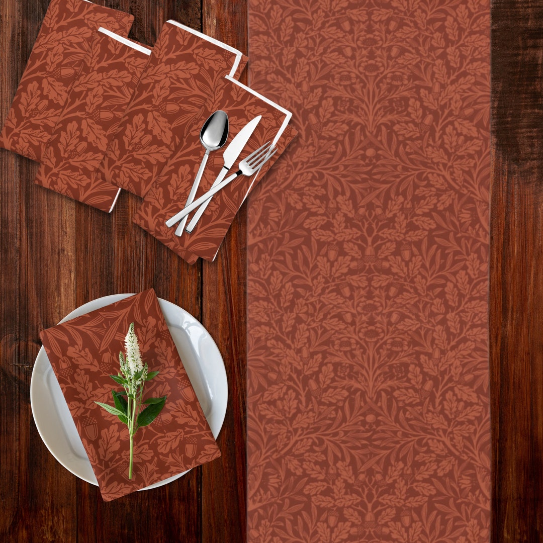 William Morris Decorative Table Runner Matching Dinner Napkins ...