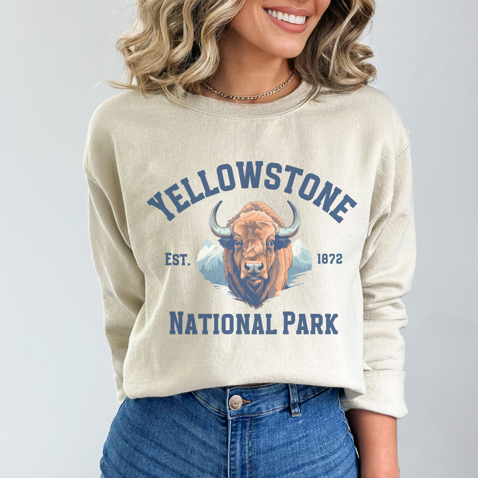 Yellowstone Crewneck Sweatshirt National Parks Crewneck Buffalo Shirt ...