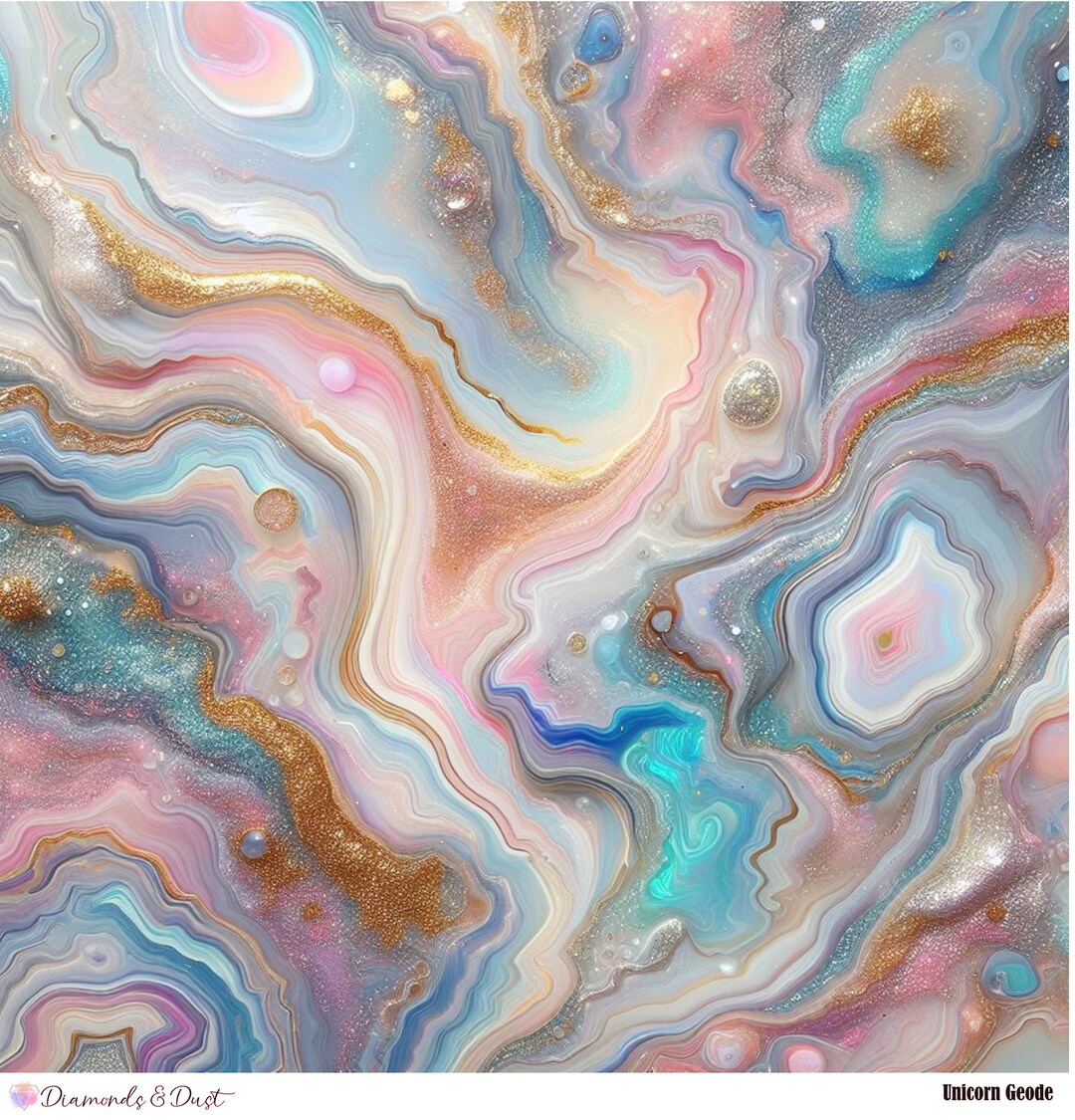 Unicorn Geode Patterned Vinyl - Etsy