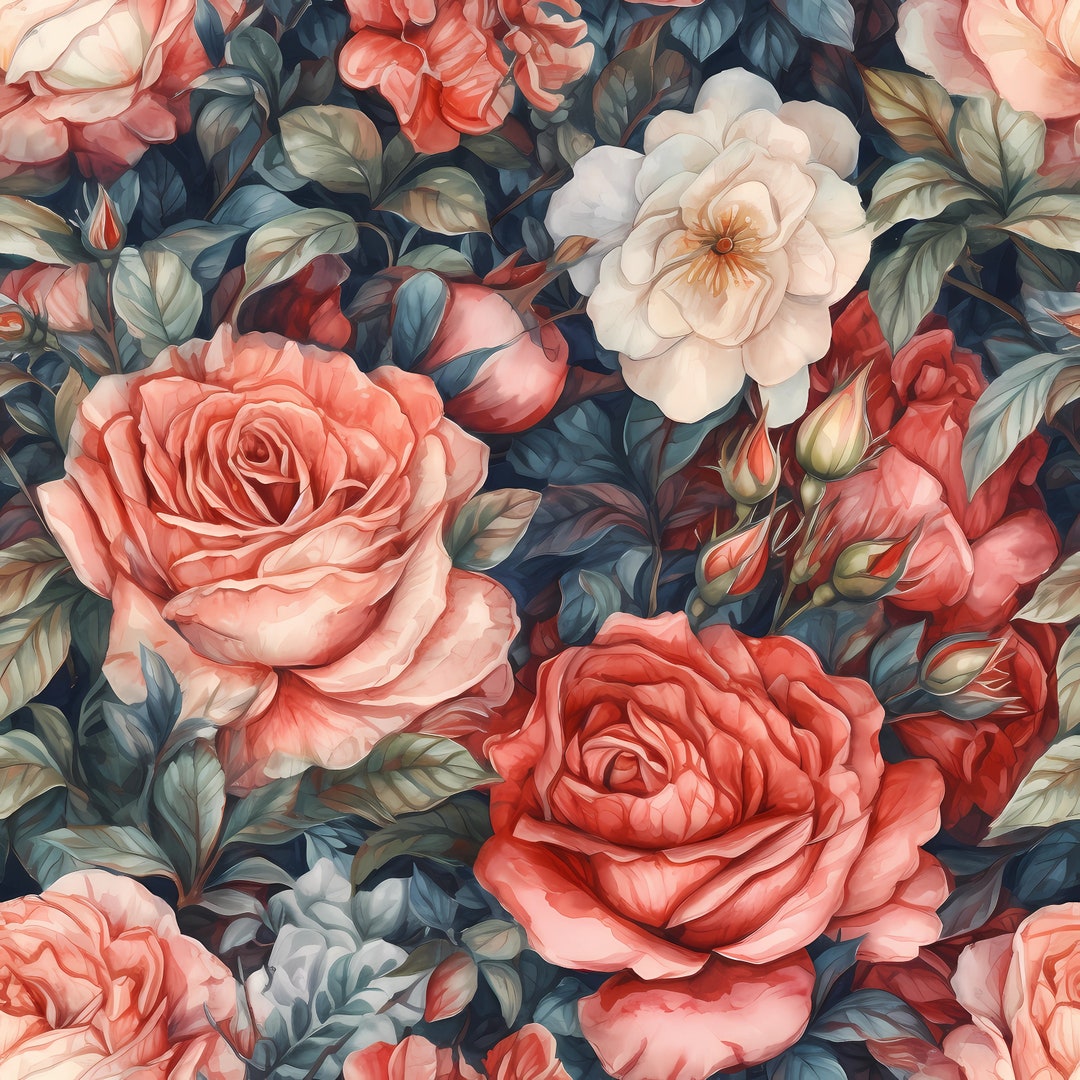 Beautiful Floral 4 Patterned Vinyl Sheet - Etsy