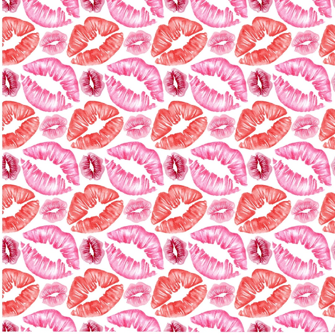Red and Pink Lips Patterned Vinyl - Etsy