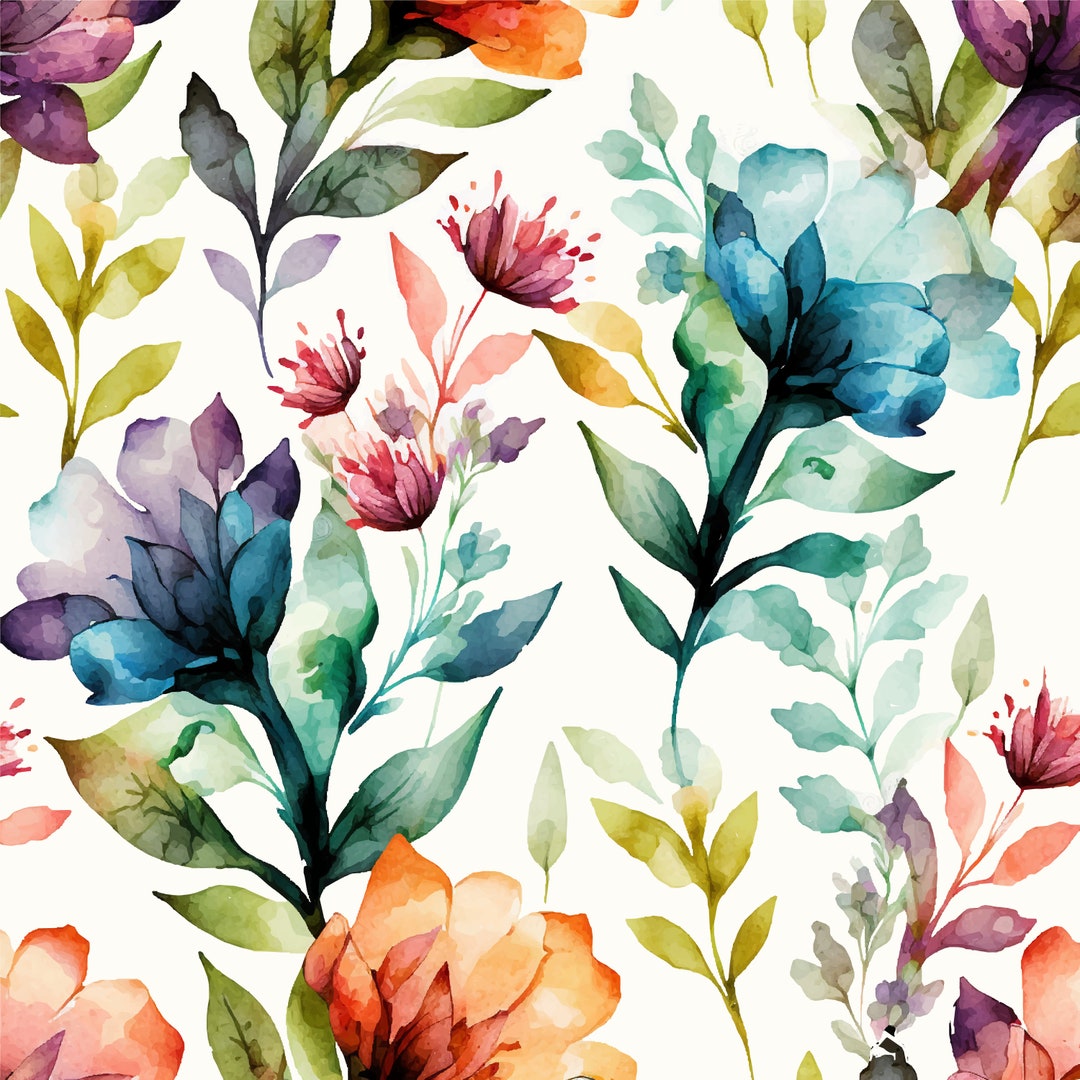 Watercolor Blue Patterned Vinyl - Etsy