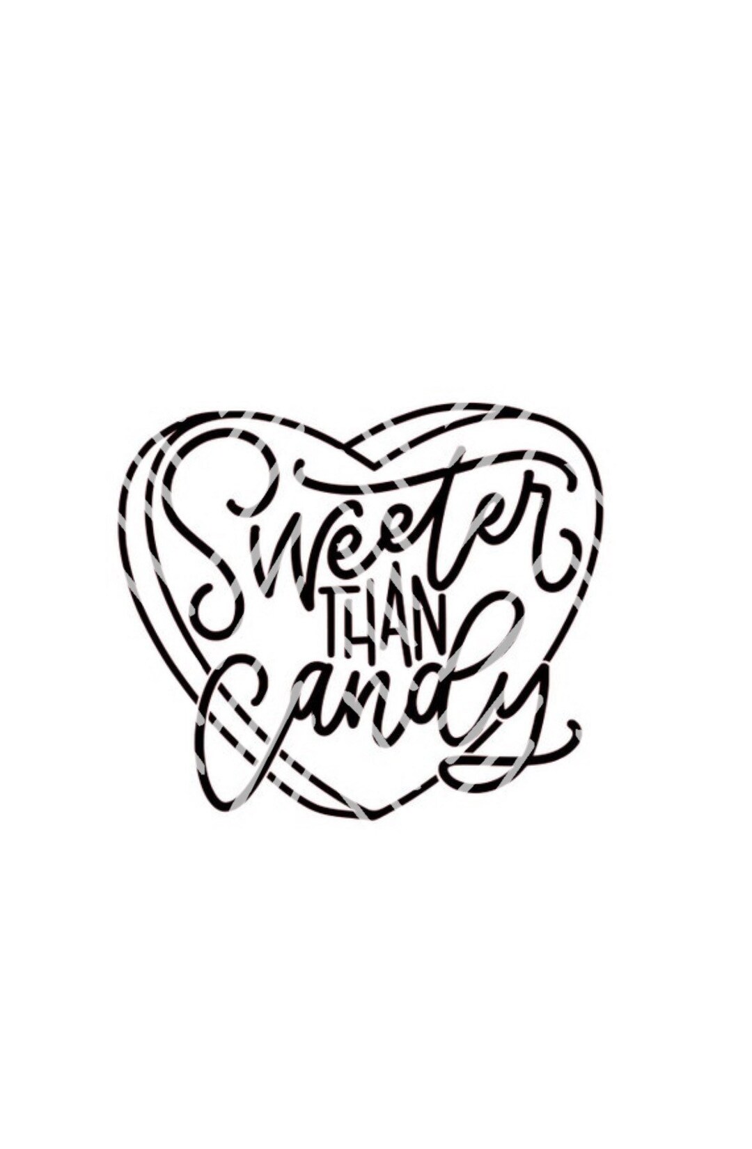 Sweeter Than Candy Handlettered SVG - Etsy