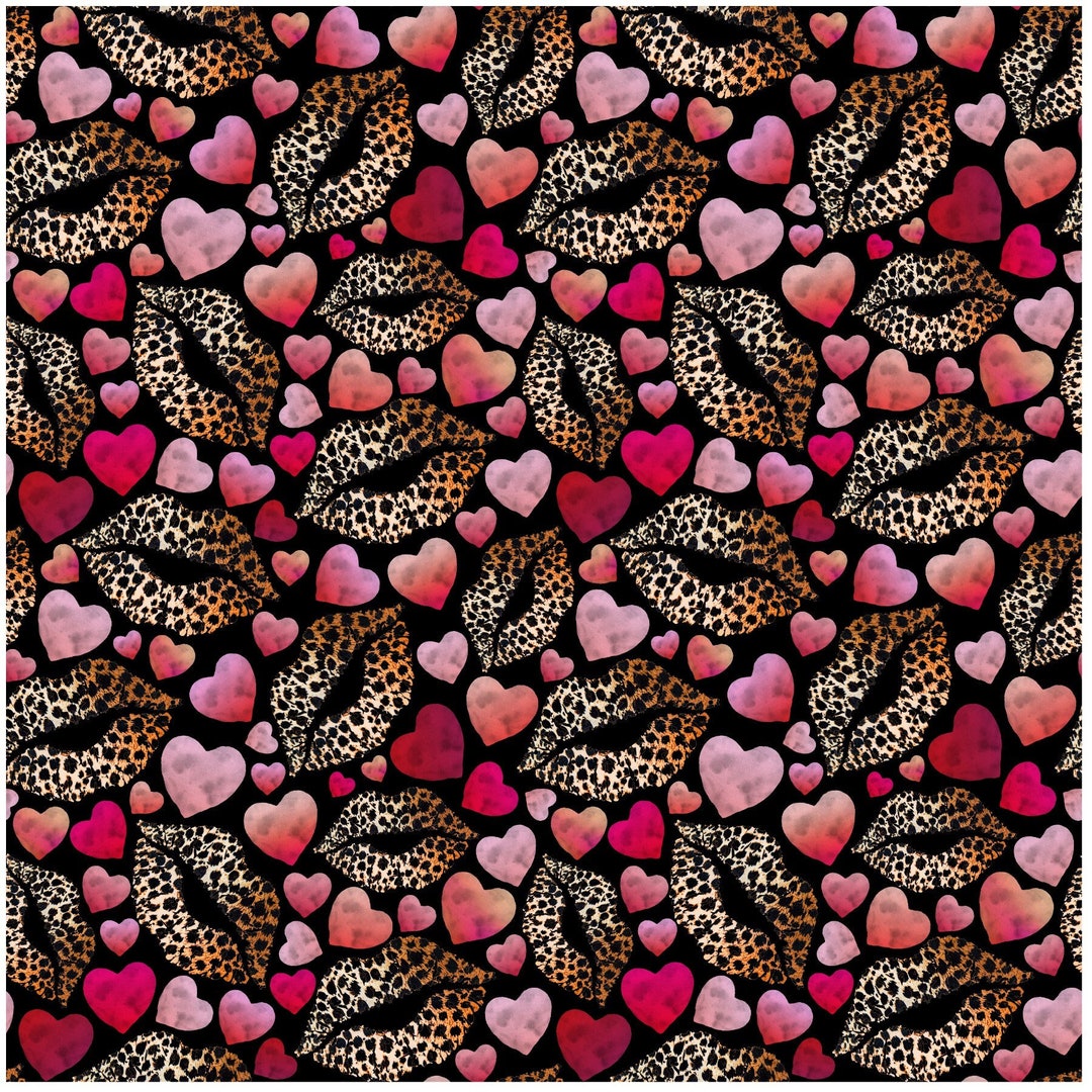 Cheetah Lips Black Patterned Vinyl - Etsy