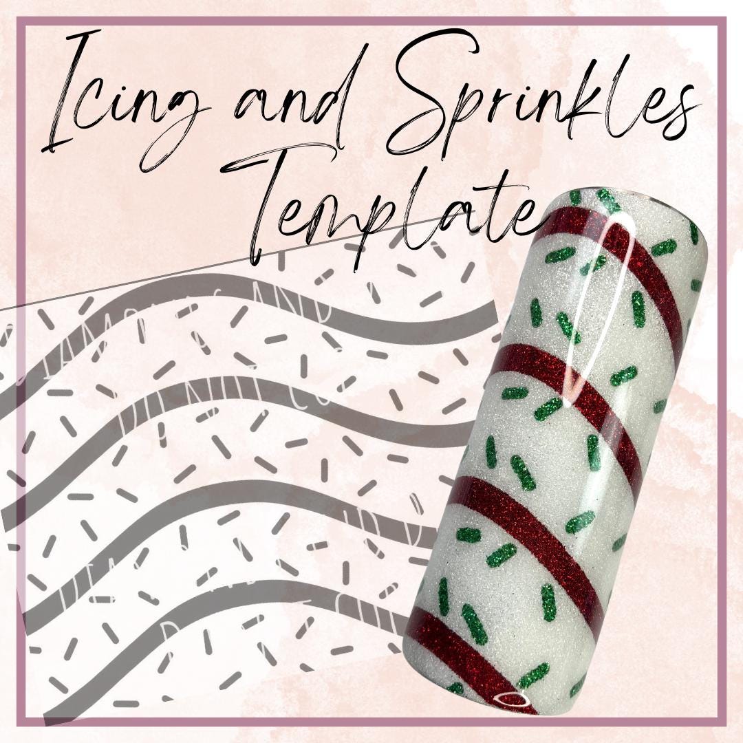 Icing and Sprinkles 24 Plump Tumbler Template Wrap SVG Cut File - Etsy