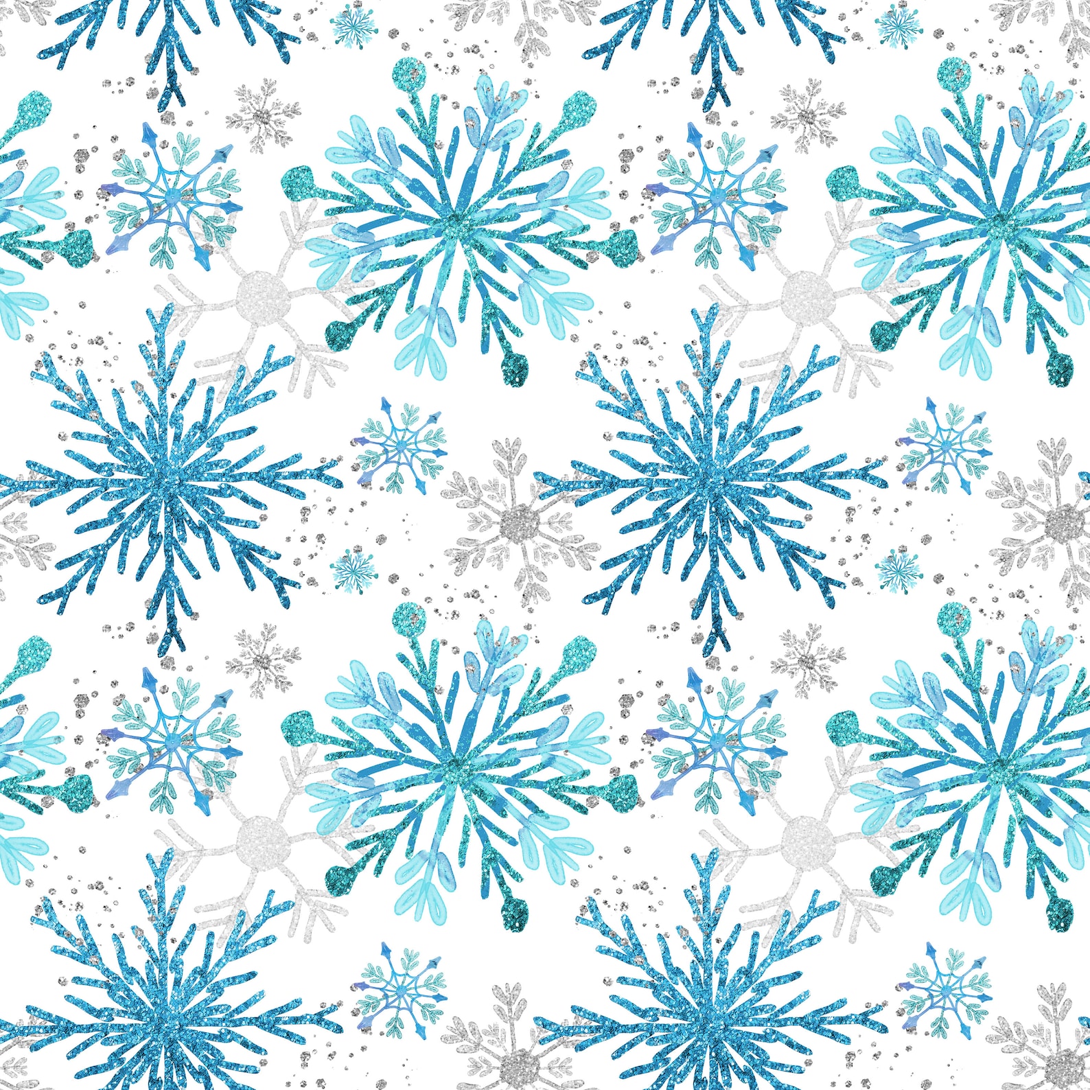 Glitter Snowflakes Blue Patterned Vinyl - Etsy