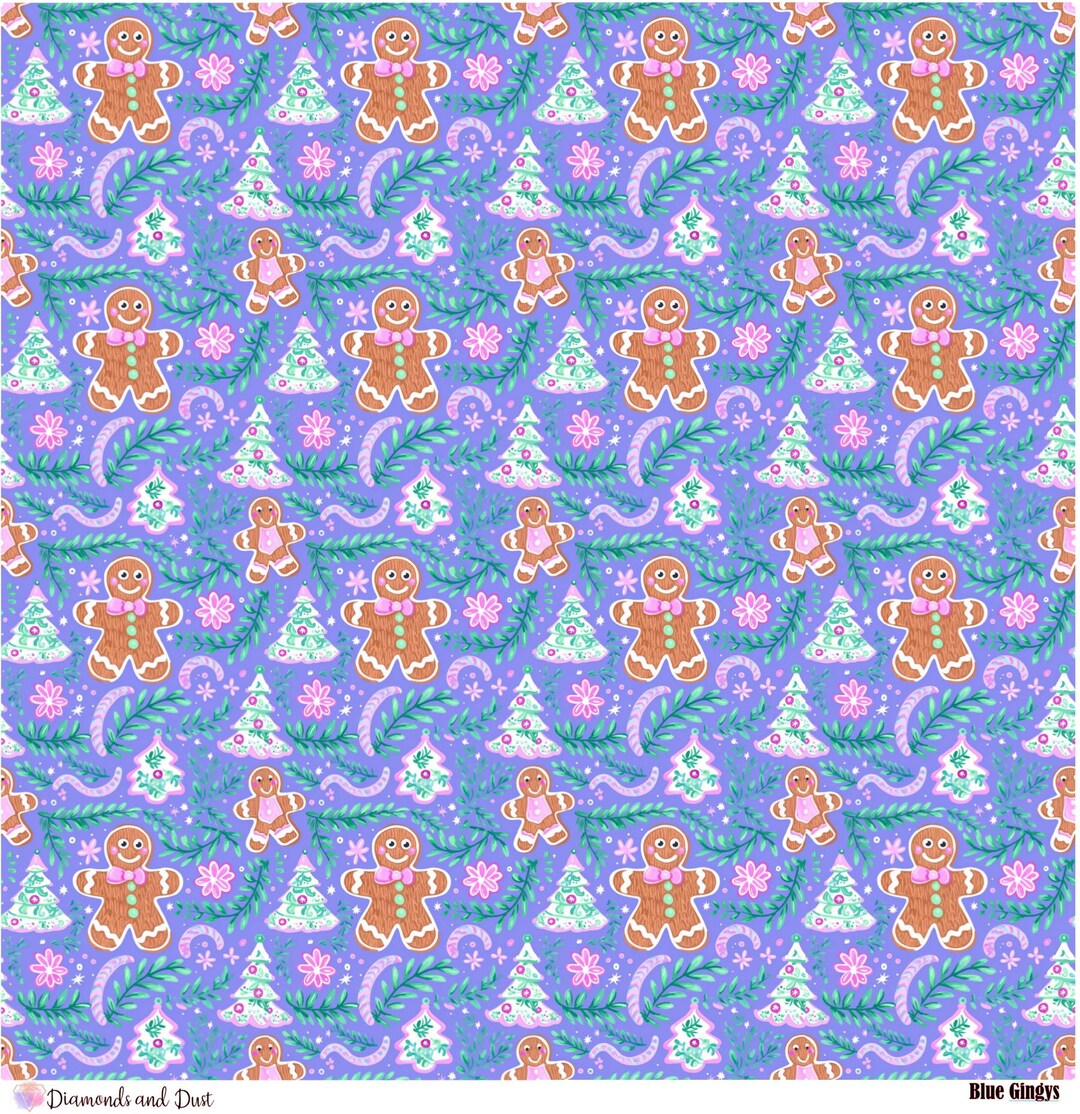 Blue Gingys Patterned Vinyl - Etsy