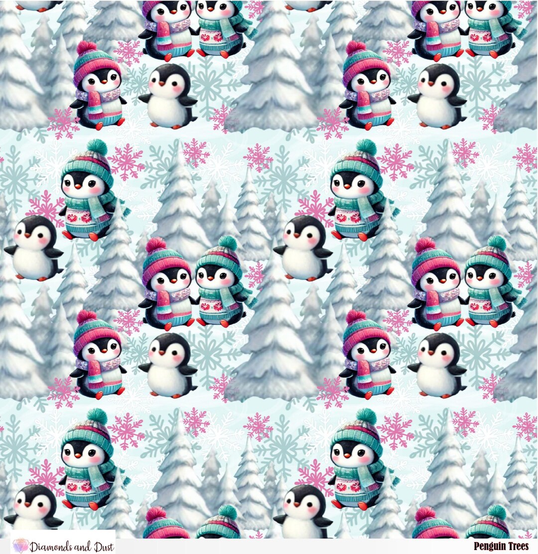 Penguin Trees Patterned Vinyl - Etsy