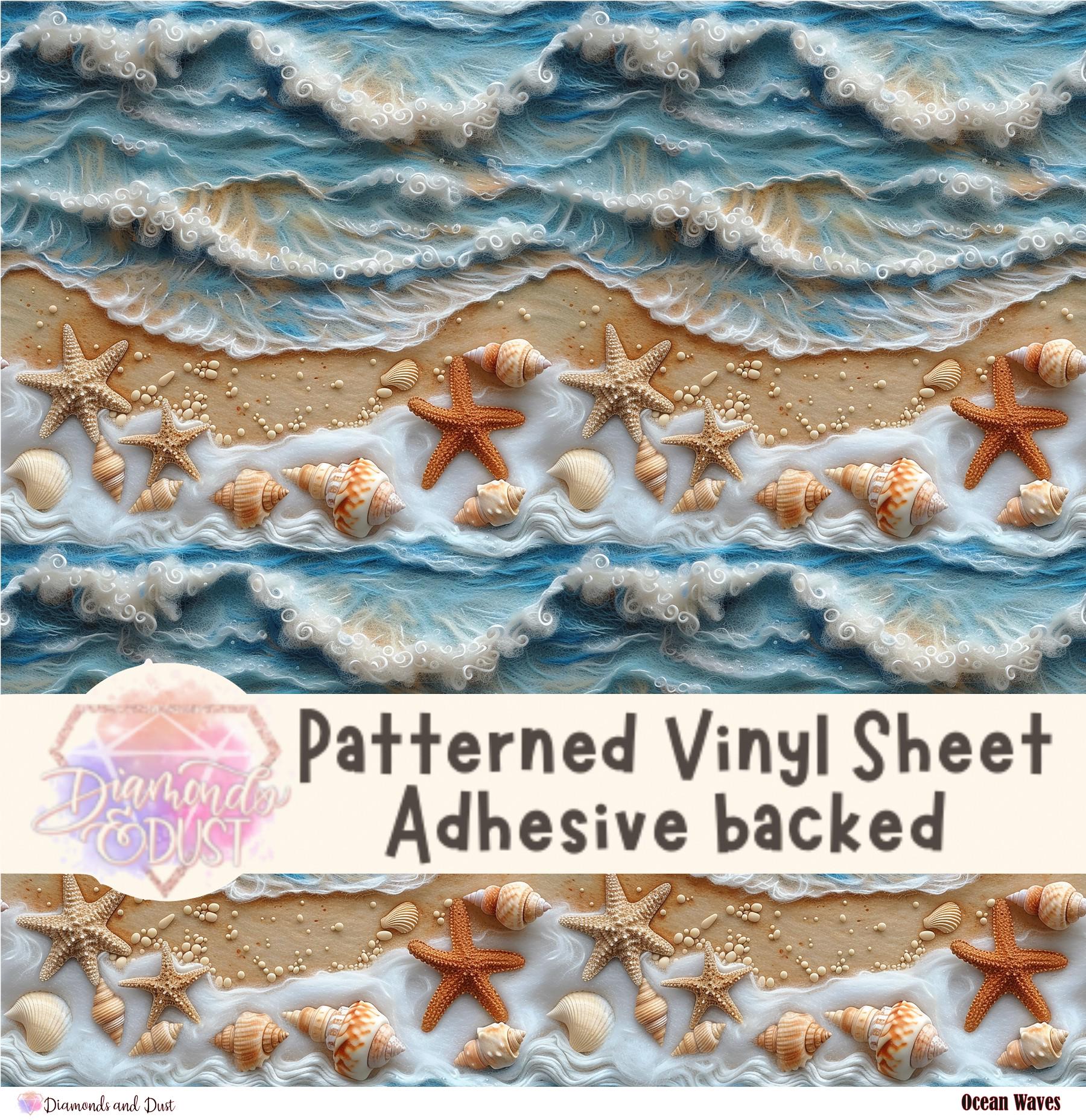 Ocean Waves Patterned Vinyl - Etsy