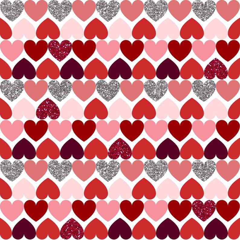 Stacked Hearts Patterned Vinyl - Etsy