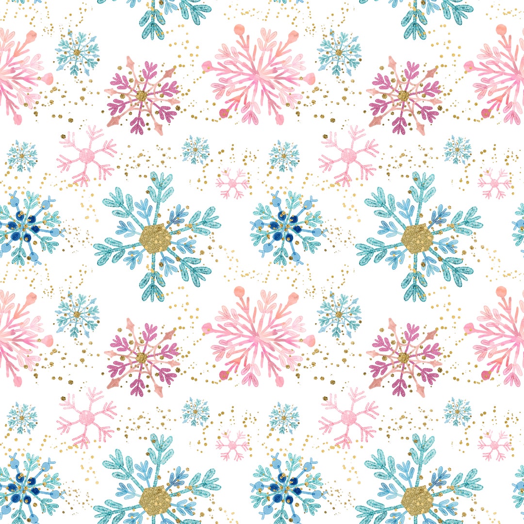 Pastel Snowflakes 01 Patterned Vinyl - Etsy