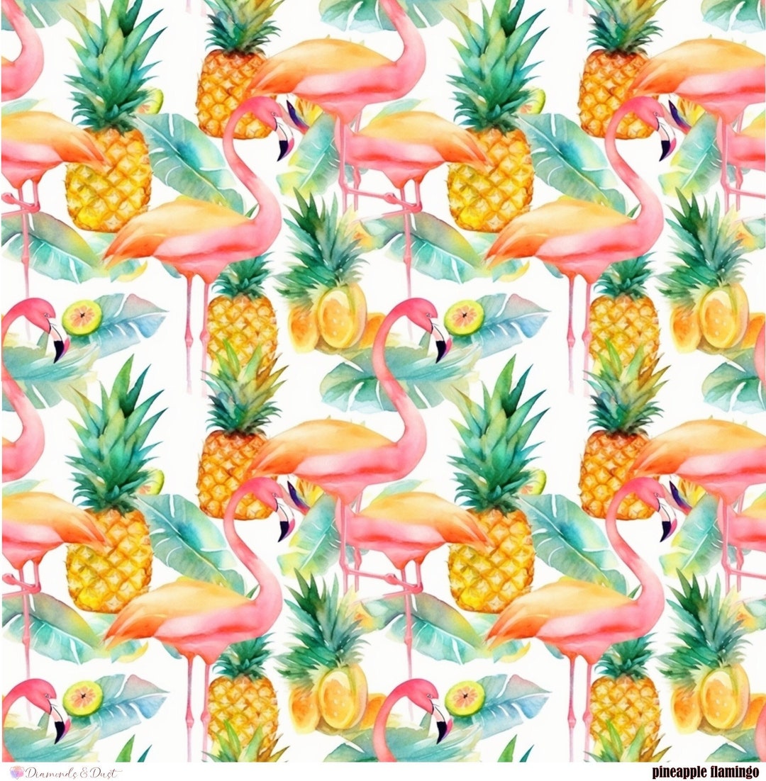 Pineapple Flamingo Patterned Vinyl - Etsy