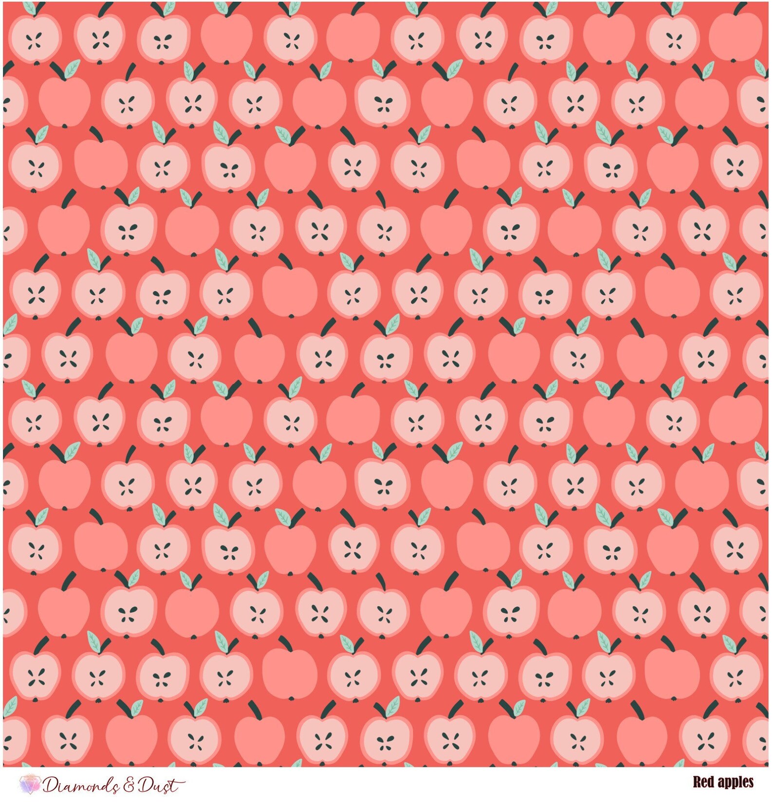 Red Apples Patterned Vinyl - Etsy