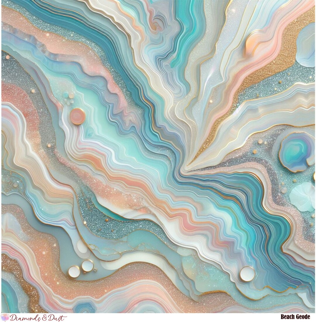 Beach Geode Patterned Vinyl - Etsy