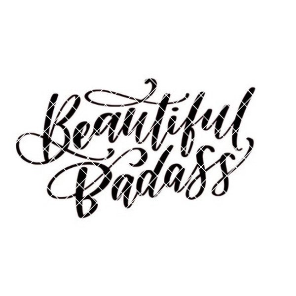 Beautiful Badass Svg - Etsy