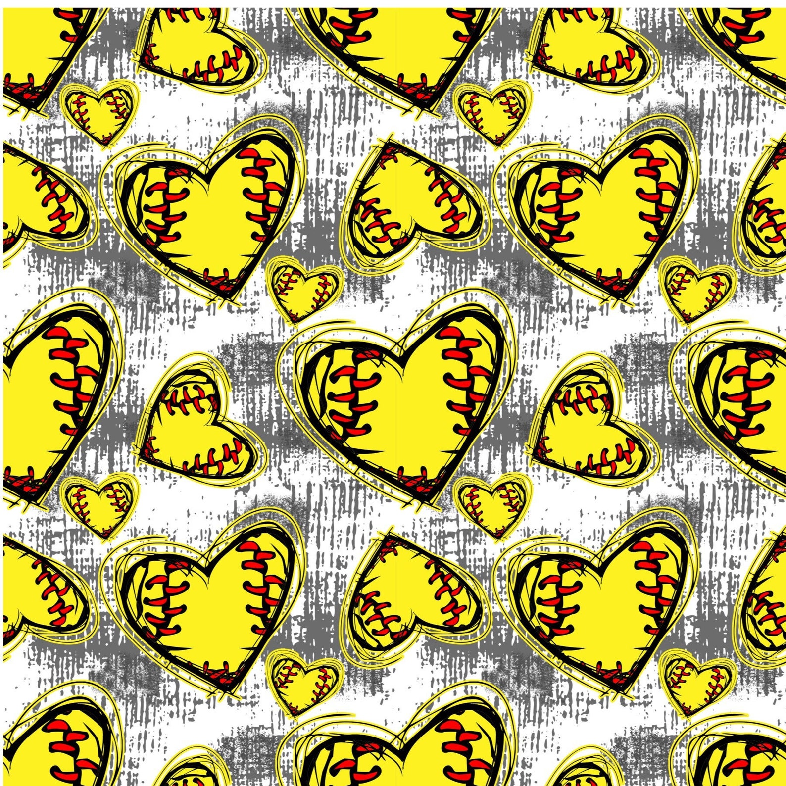 Softball Hearts Gray Patterned Vinyl - Etsy