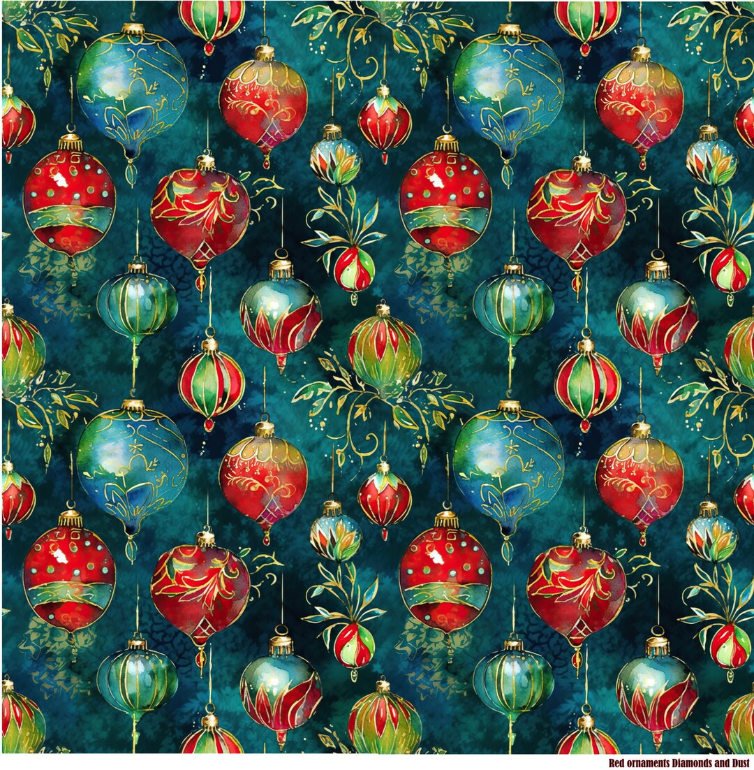 Red Ornaments Patterned Vinyl - Etsy