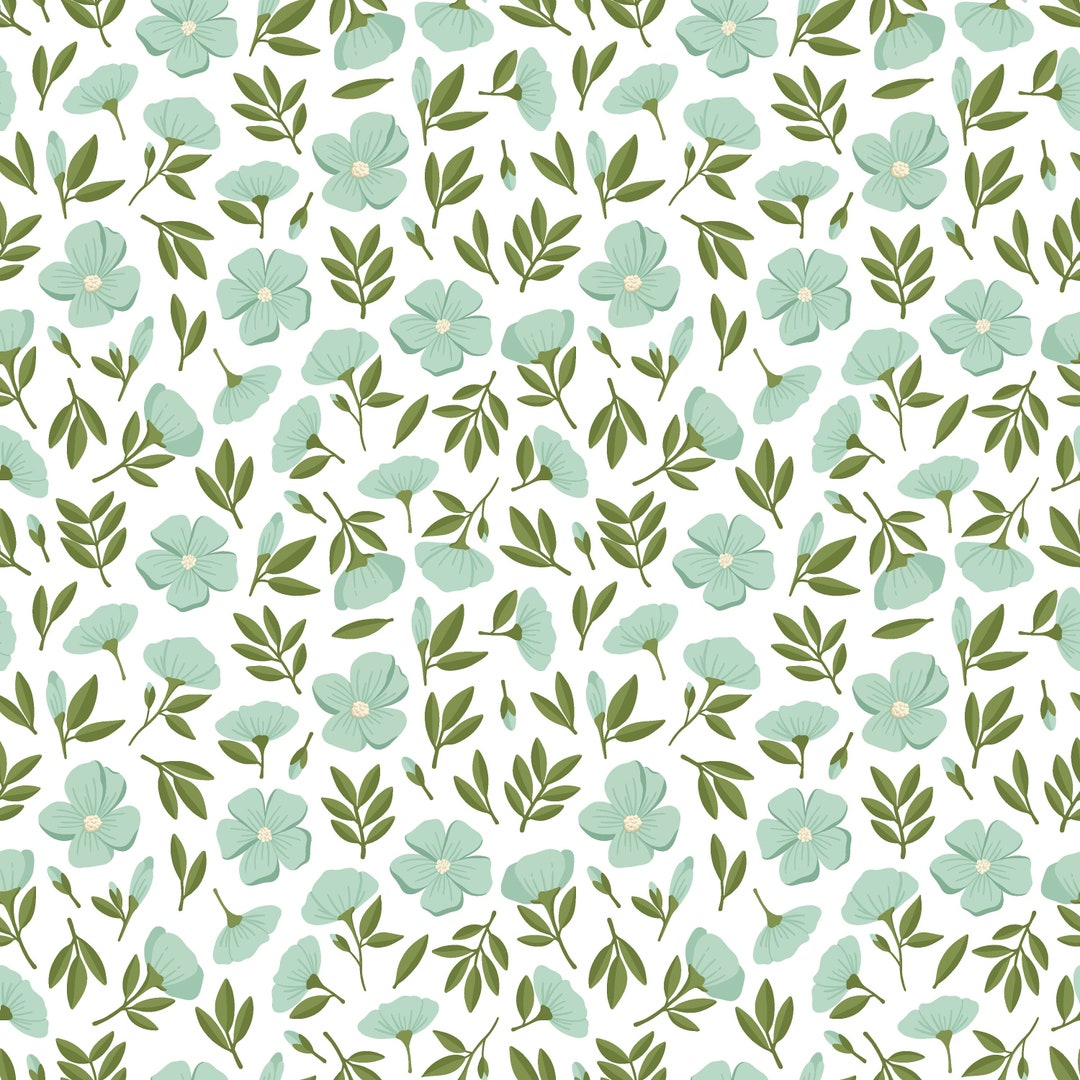 Secret Garden Blue Patterned Vinyl - Etsy