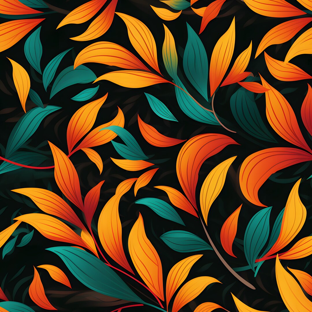 Teal Leaves Patterned Vinyl - Etsy
