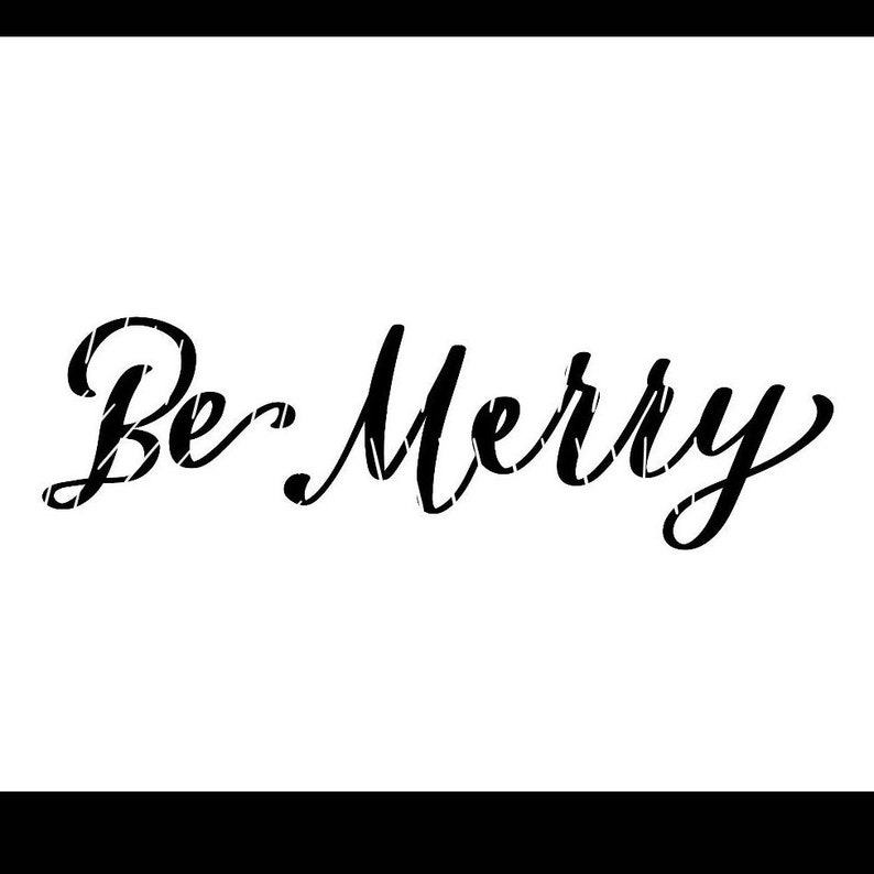 Be Merry Handlettered SVG Cut File - Etsy