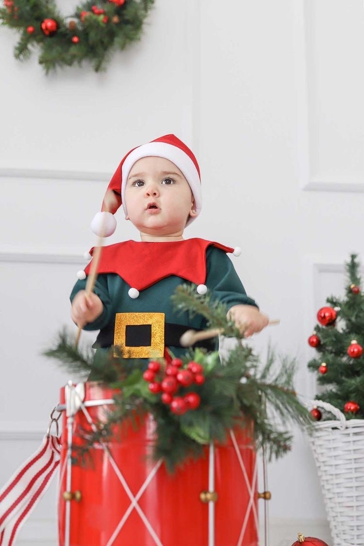 Elf Baby Outfit for Girls Elf Costume Little Santa Baby Costume Elf ...
